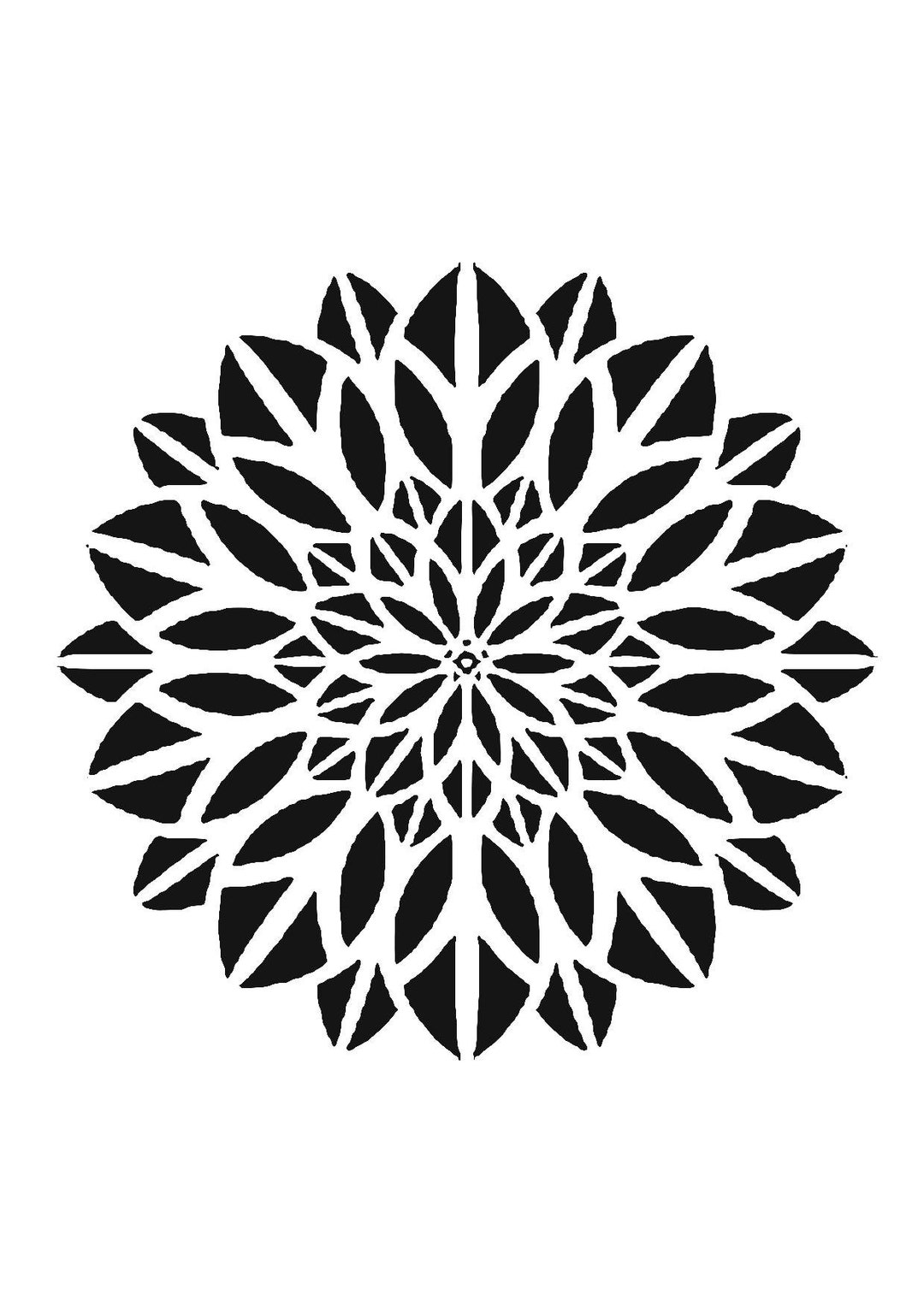 Leaf Print Mandala Pattern Reusable Stencil - Etsy