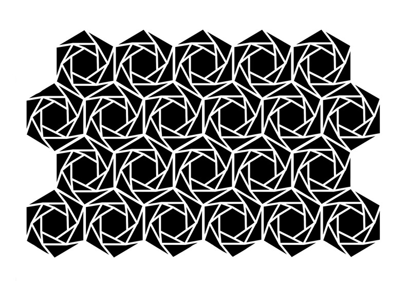 Hexagon Vortex Geometric Pattern Reusable Stencil - Etsy