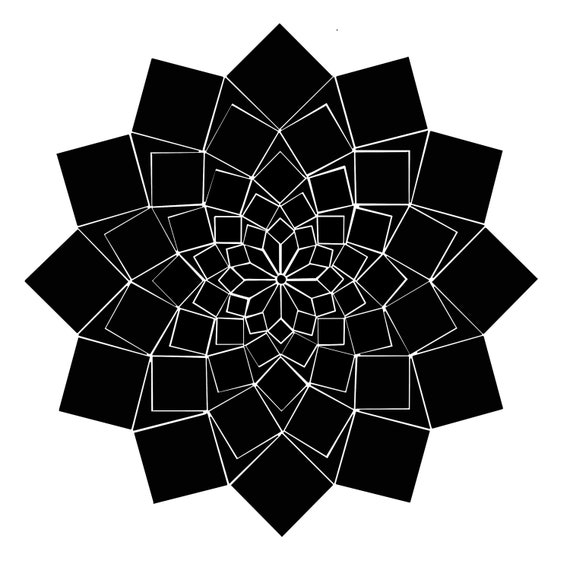 Fibonacci Mandala Reusable Stencil | Etsy Ireland