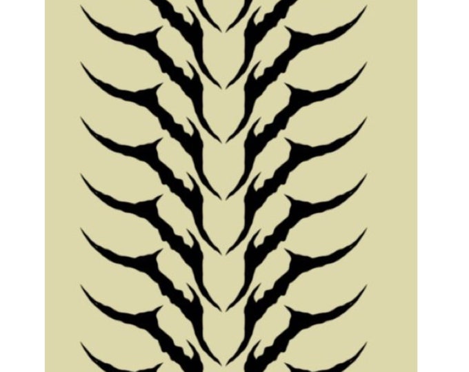Spine Bone Grunge Reusable Stencil - Etsy UK