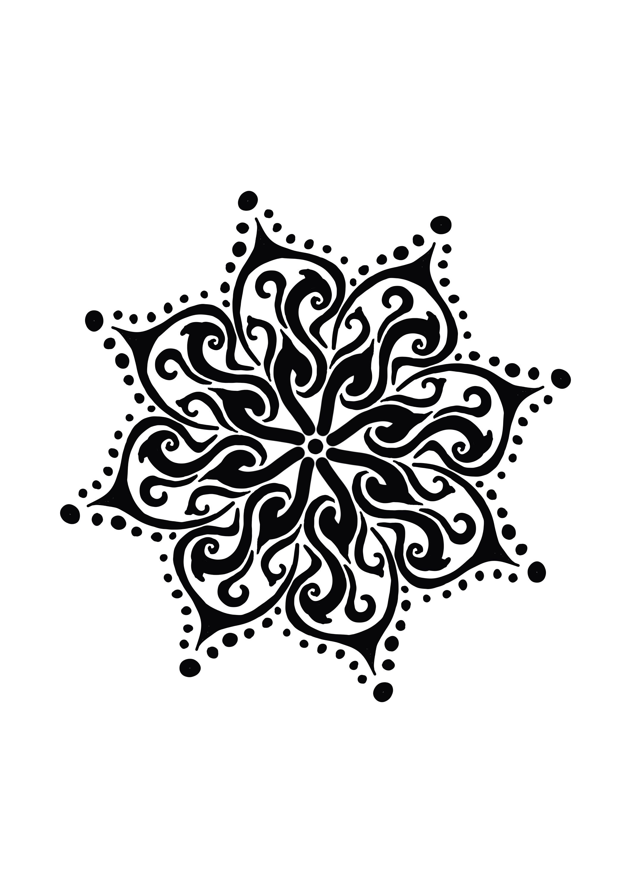 Mandala Swirl Pattern Stencil - Etsy