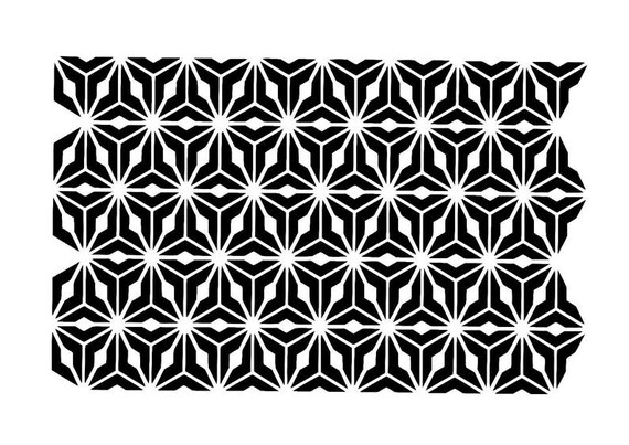 Geometric Star Pattern Stencil | Etsy