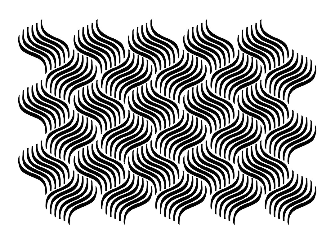 Wavy Drop Print Repeating Pattern Reusable Stencil - Etsy