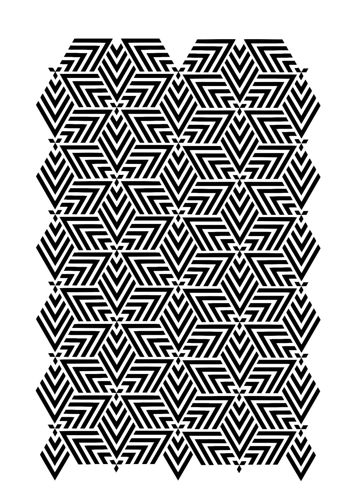 Geometric Triangle Star Pattern Stencil - Etsy