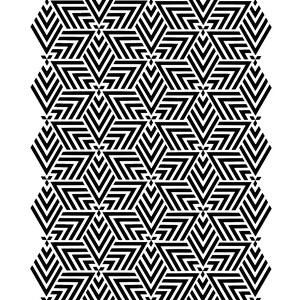Geometric Triangle Star Pattern Stencil - Etsy