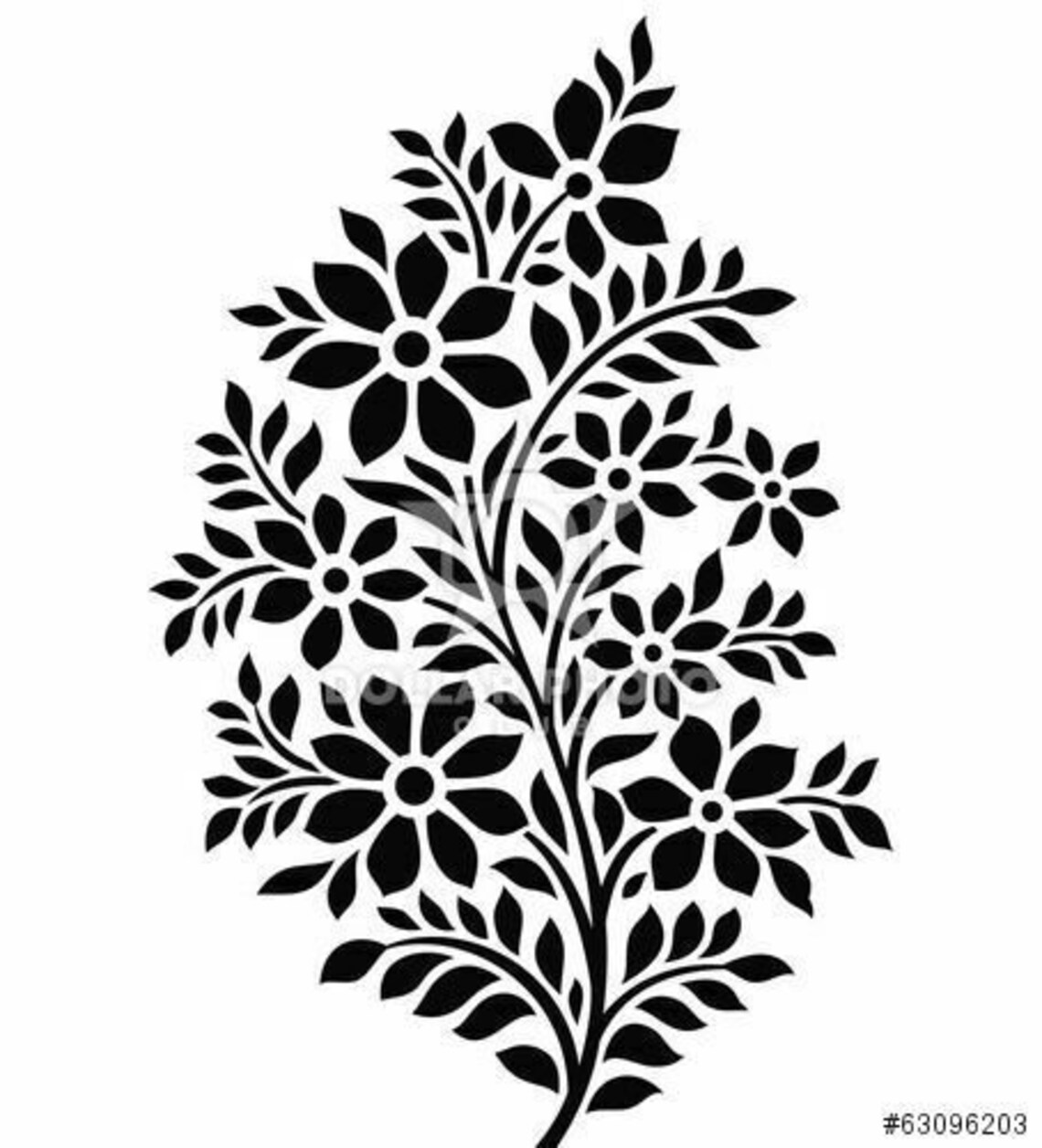 Floral Flowers Decorative Reusable Stencil - Etsy