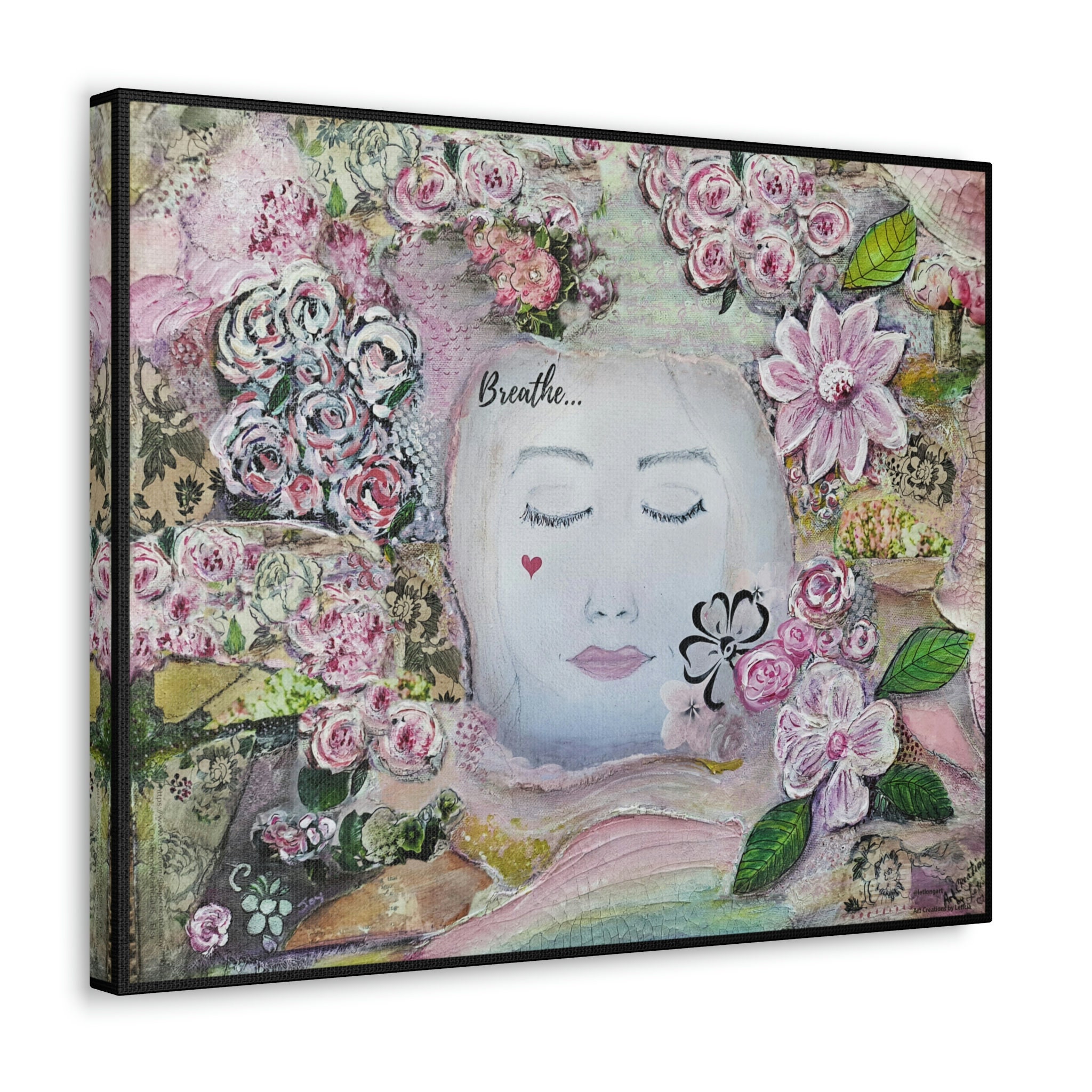 Mindful Lady - Mixed-media Mindful Art - Etsy