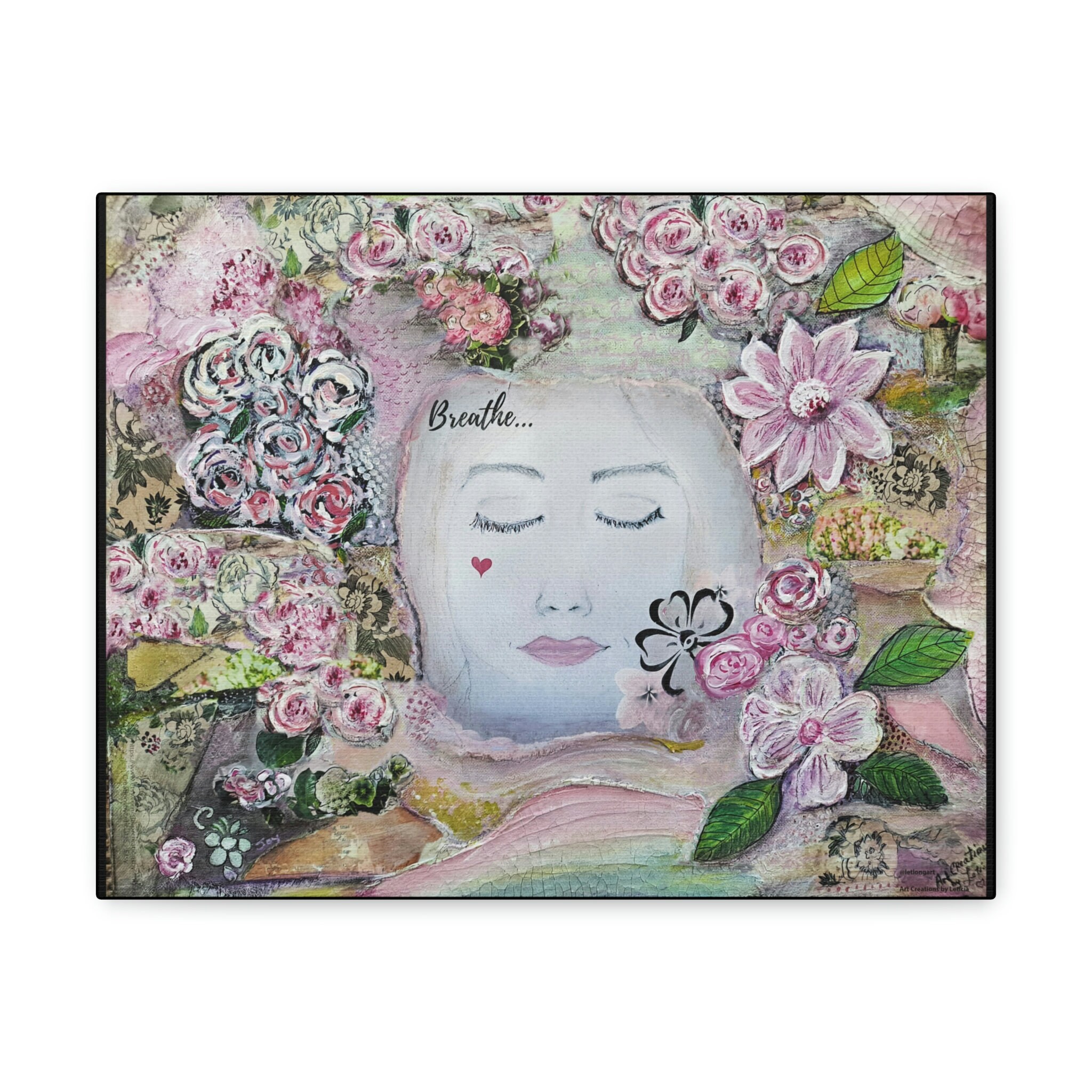 Mindful Lady - Mixed-media Mindful Art - Etsy