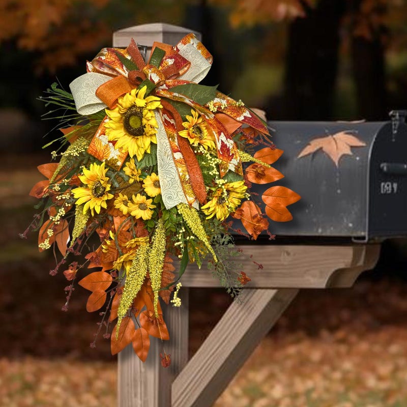 Fall Mailbox Swag - Etsy