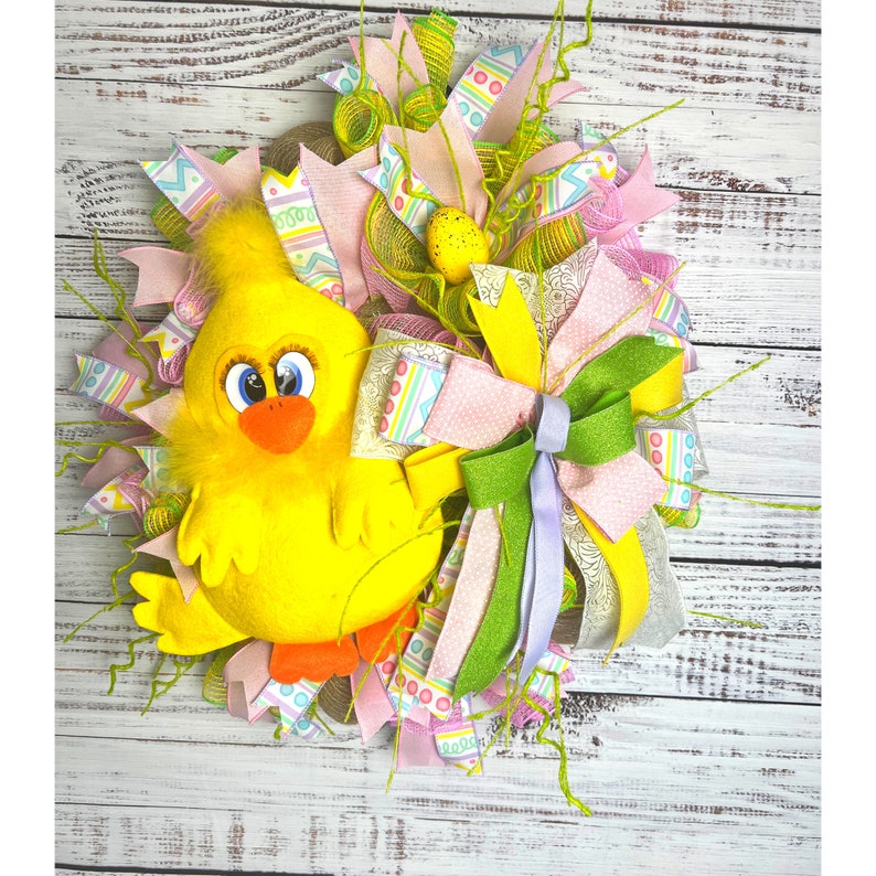Spring Baby Duck Wreath for Front Door, Easter Chick Porch Decoration ...