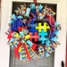 National Autism Awareness Wreath for Front Door, Neurodiversity Door ...