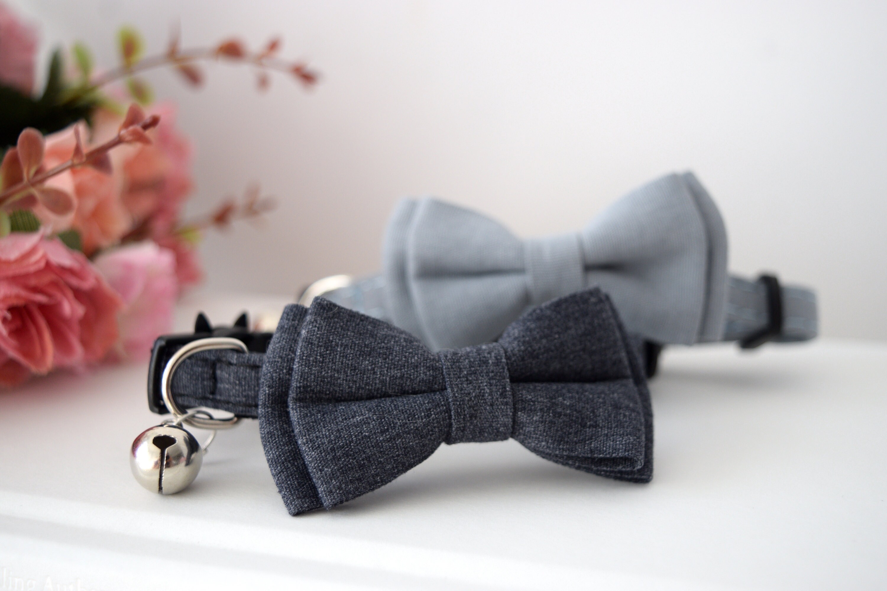 BLUE CLASSIC COLLAR Customizable Kitten Cat Collar | Etsy