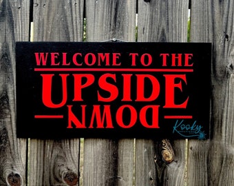 Welcome to the Upside Down Printable Sign - Etsy