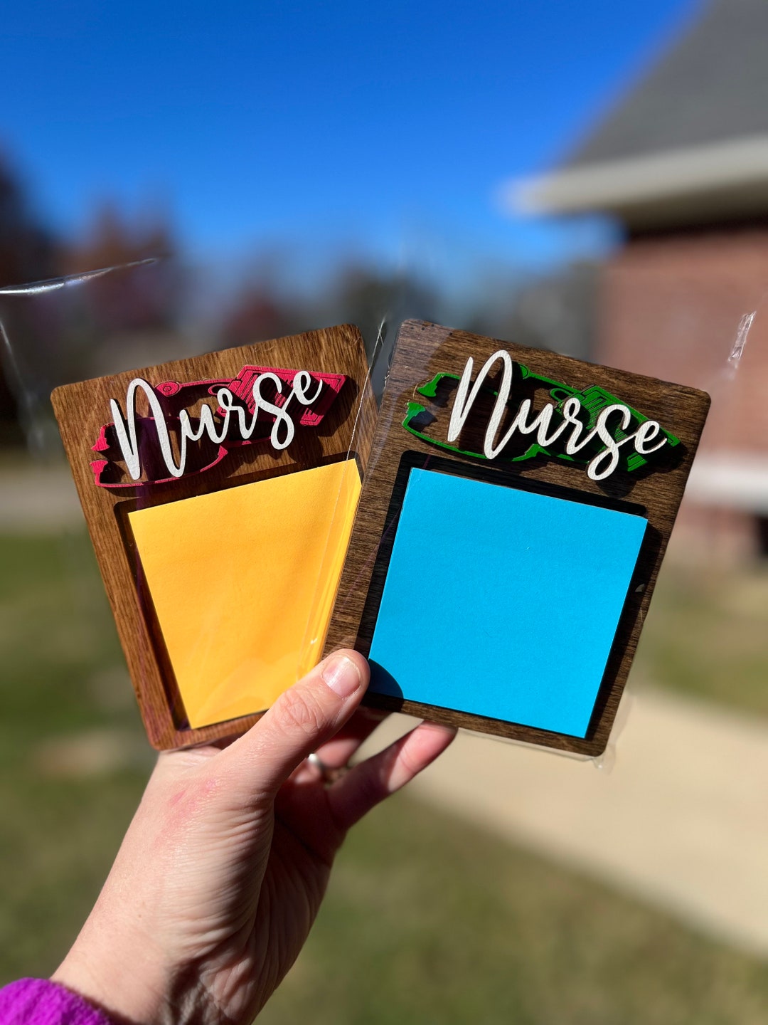 Nurse Gift | Nurse Sticky Note Pad Holder - Etsy