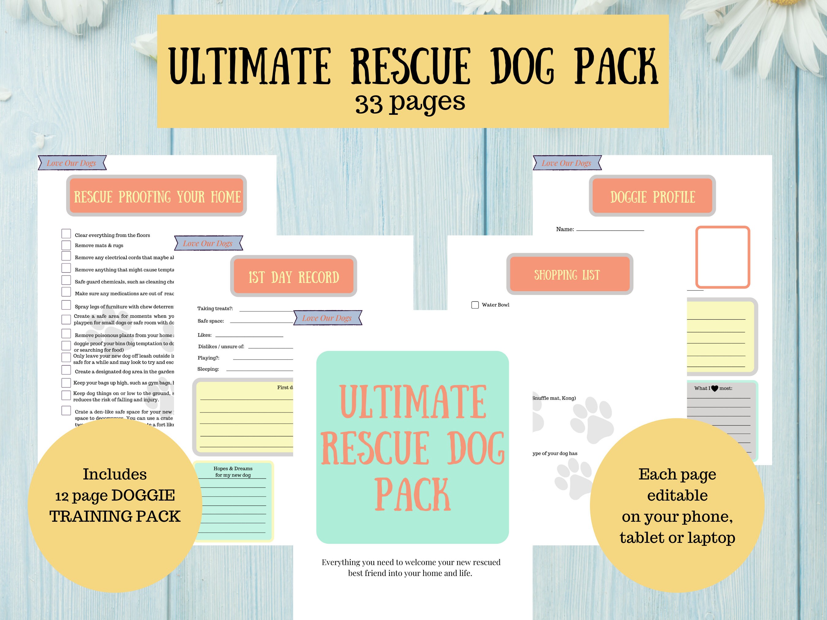 Rescue Dog Planner || Dog Organisation || Dog Planner || Rescue Dog ...