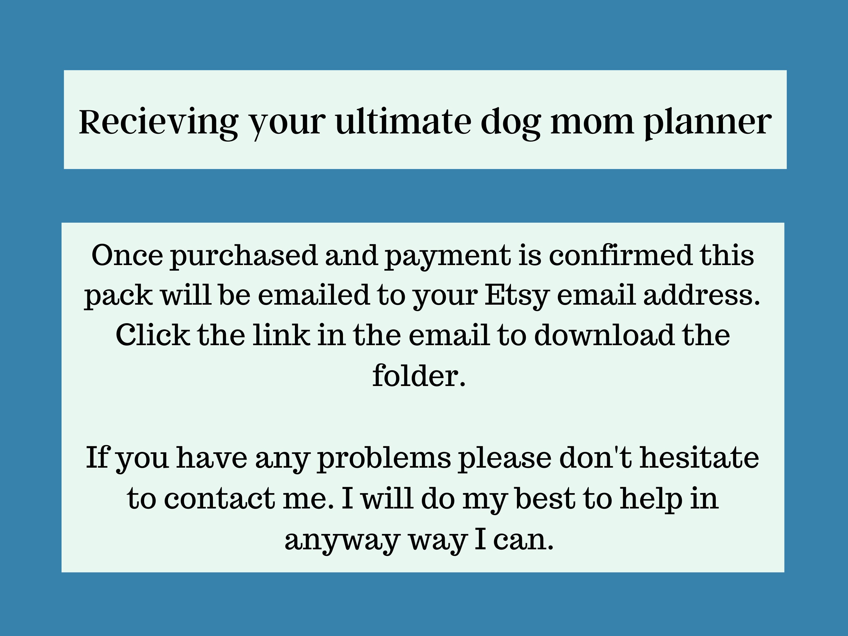 Ultimate Printable Dog Mom Planner - Winter Style #1, Puppy Planner ...