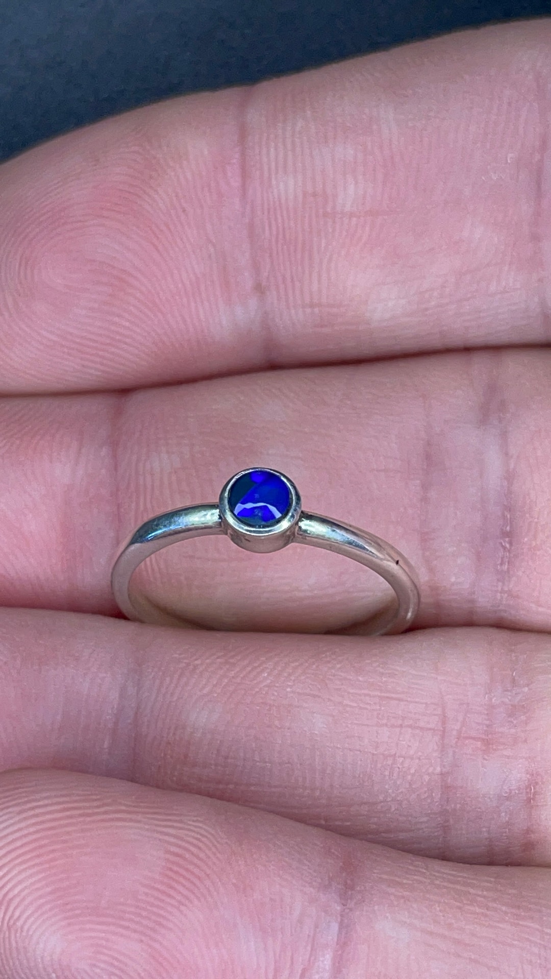 Lightning Ridge Black Opal Ring - Etsy