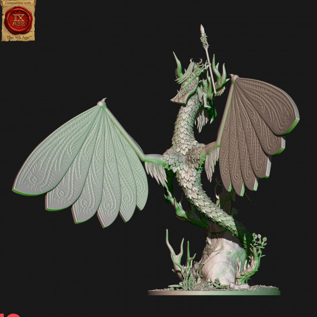 Holo Miniatures Wood Elves Faerie Dragon and Even Twins FREE BASES ...