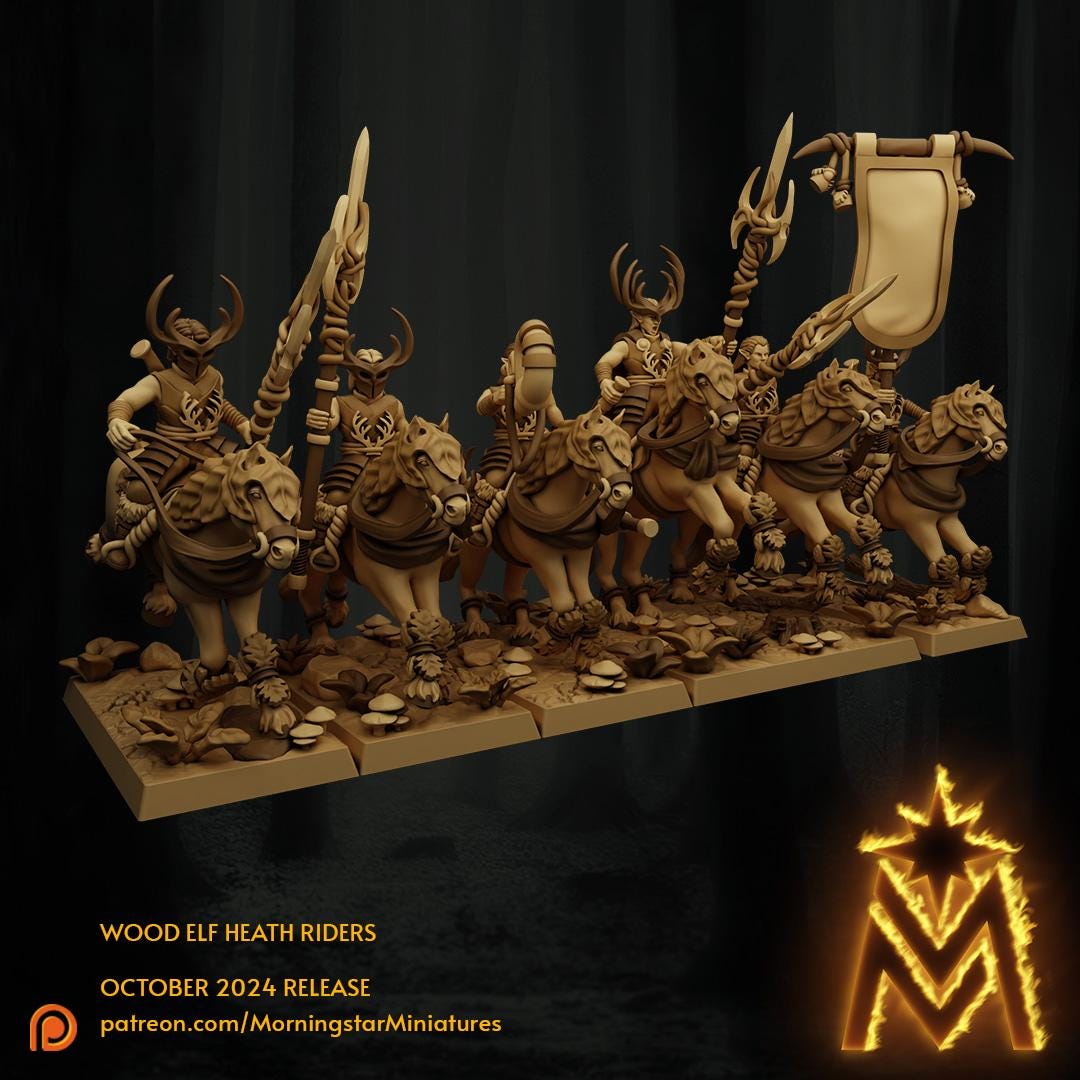 Morningstar Miniatures Cavaliers de bruyère elfe des bois BASES ...