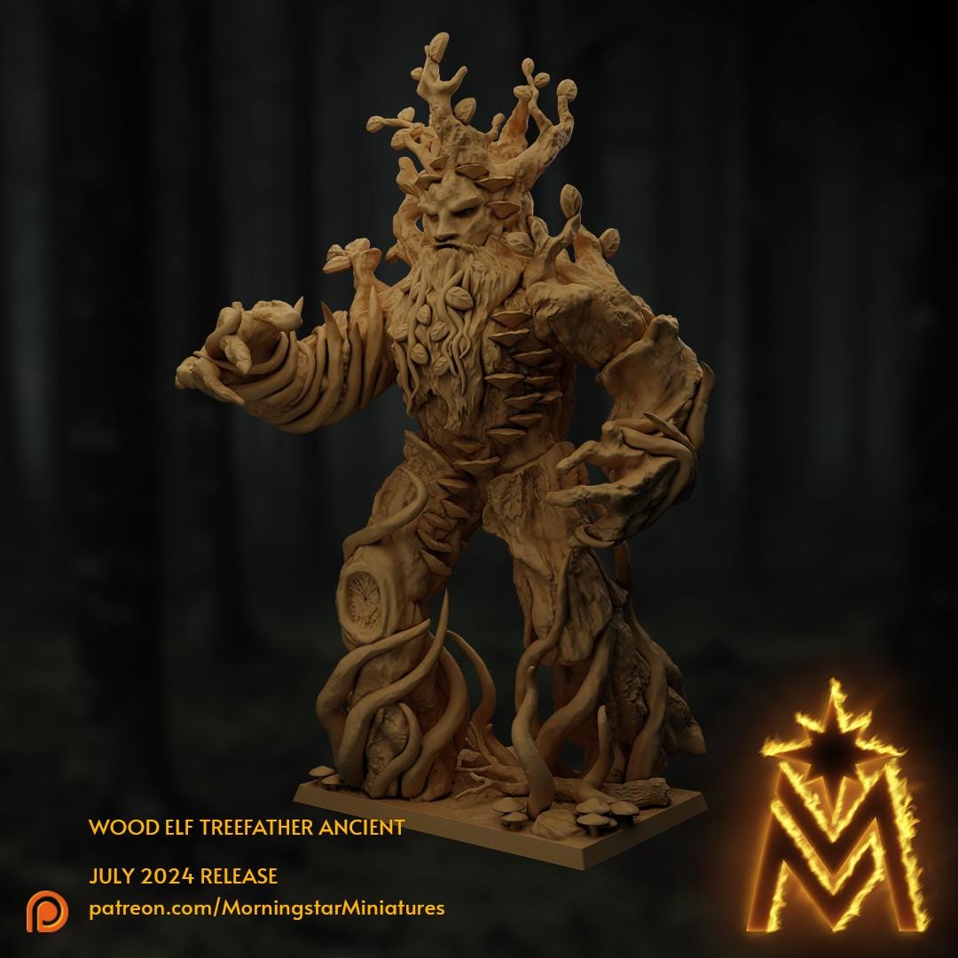 Morningstar Miniatures Wood Elf Treeman Ancient FREE BASES INCLUDED ...