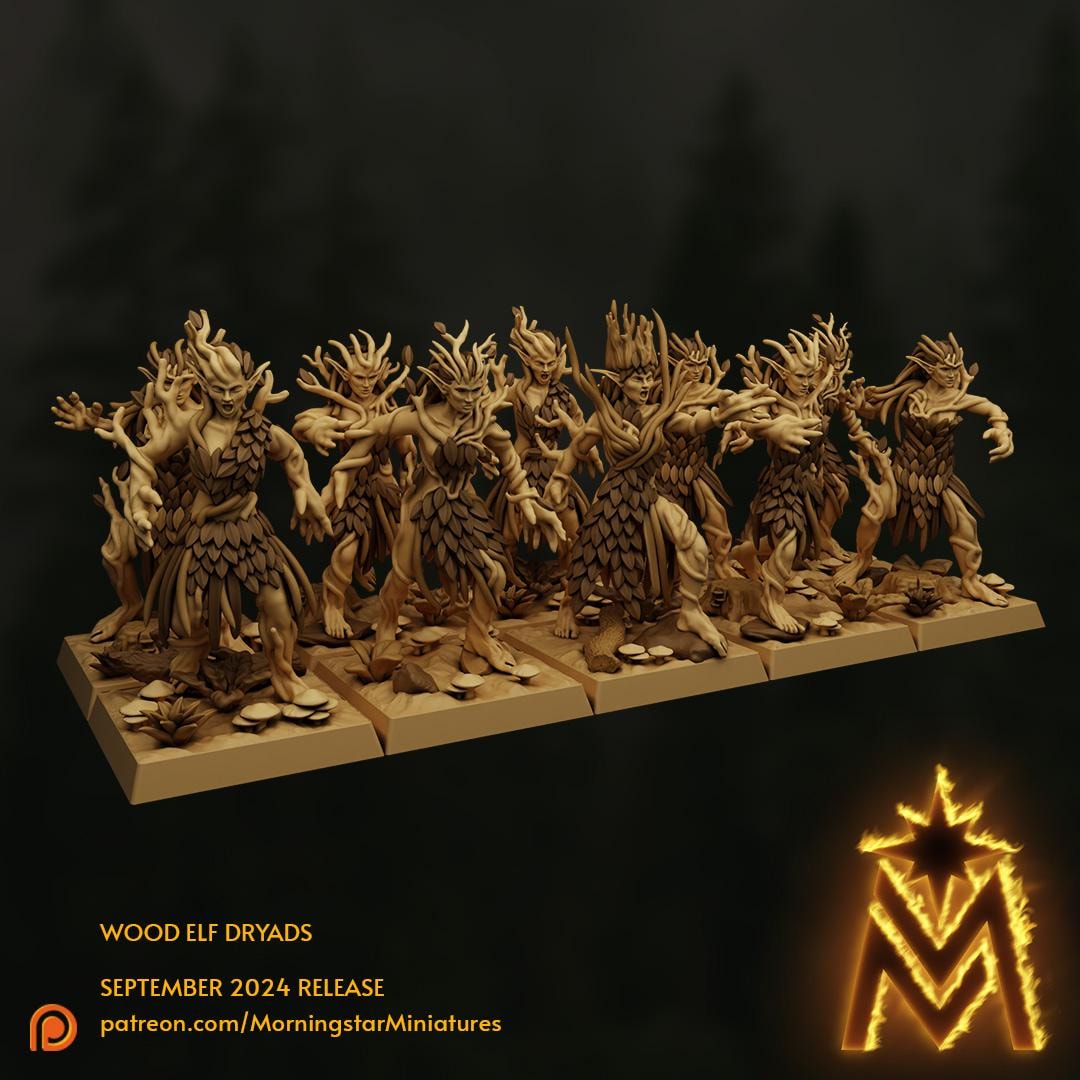 Morningstar Miniatures Dryades elfes des bois BASES GRATUITES INCLUSES ...