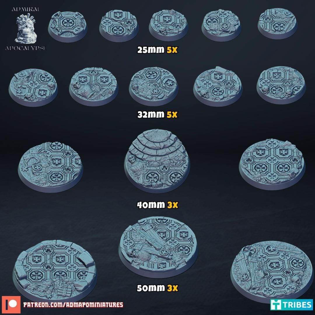 Templar Ruins Bases for Fantasy Wargames Old World WFB T9A - Etsy