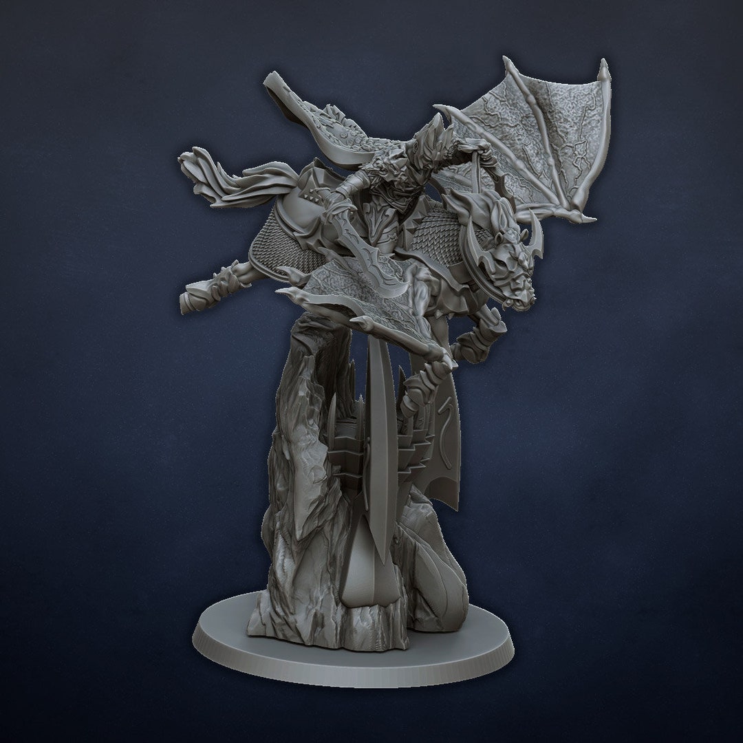 DragonsLake Miniatures Dread Elves Noble sur Pegasus BASES GRATUITES ...