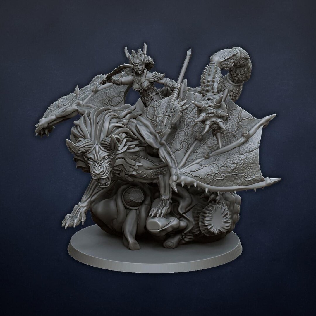 Dread Elves Sorceress on Manticore | Free Bases Included| Get ...