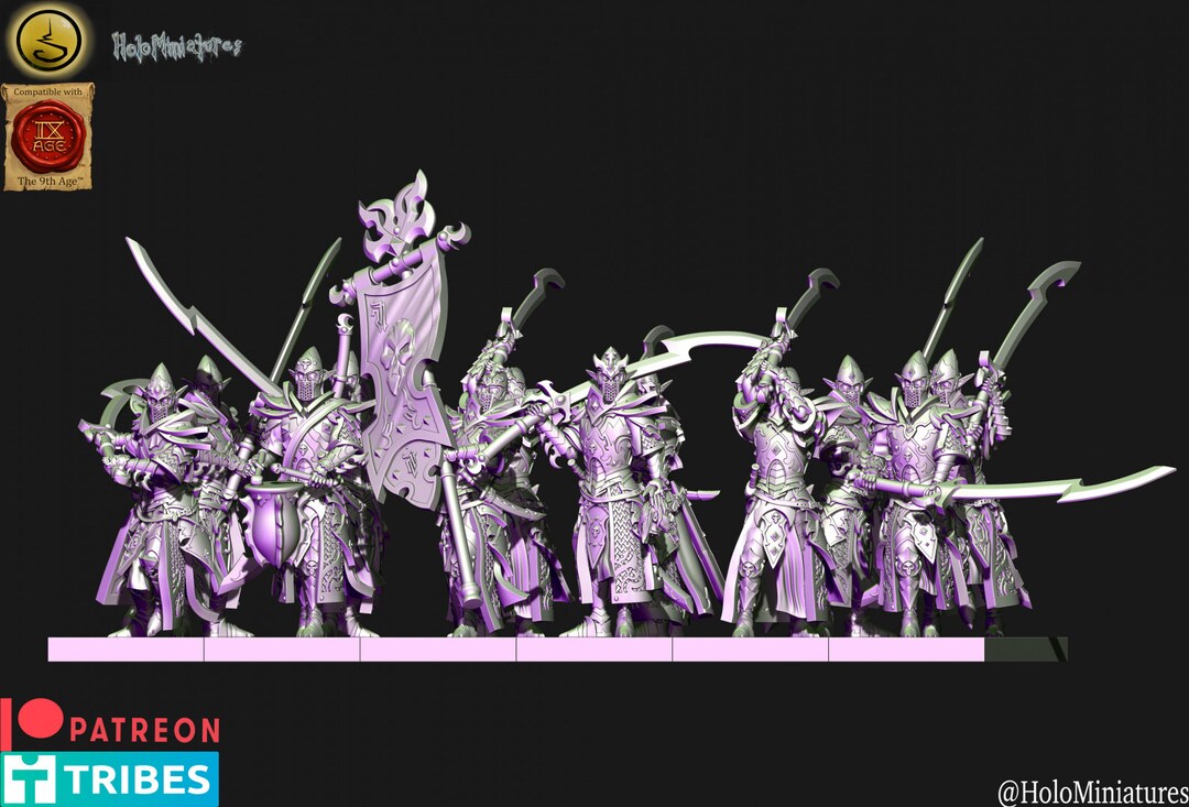 Holo Miniatures Dark Elf Executioner Unit FREE BASES INCLUDED - Etsy