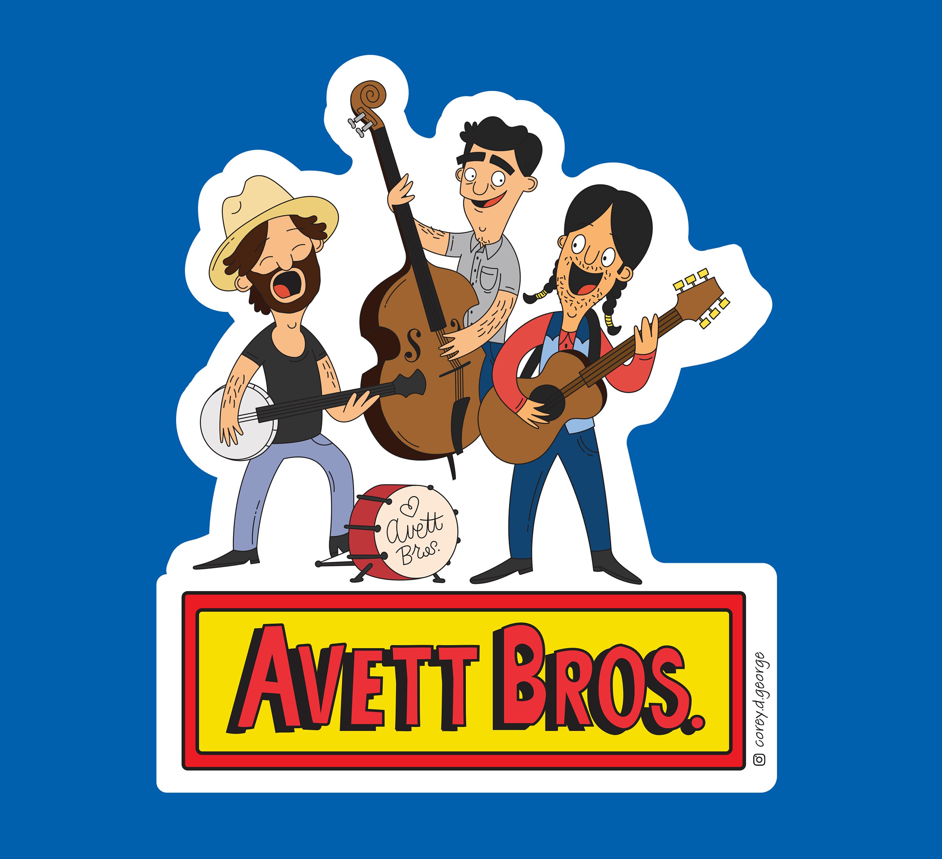 Avett Brothers Vinyl Sticker 2-pack - Etsy
