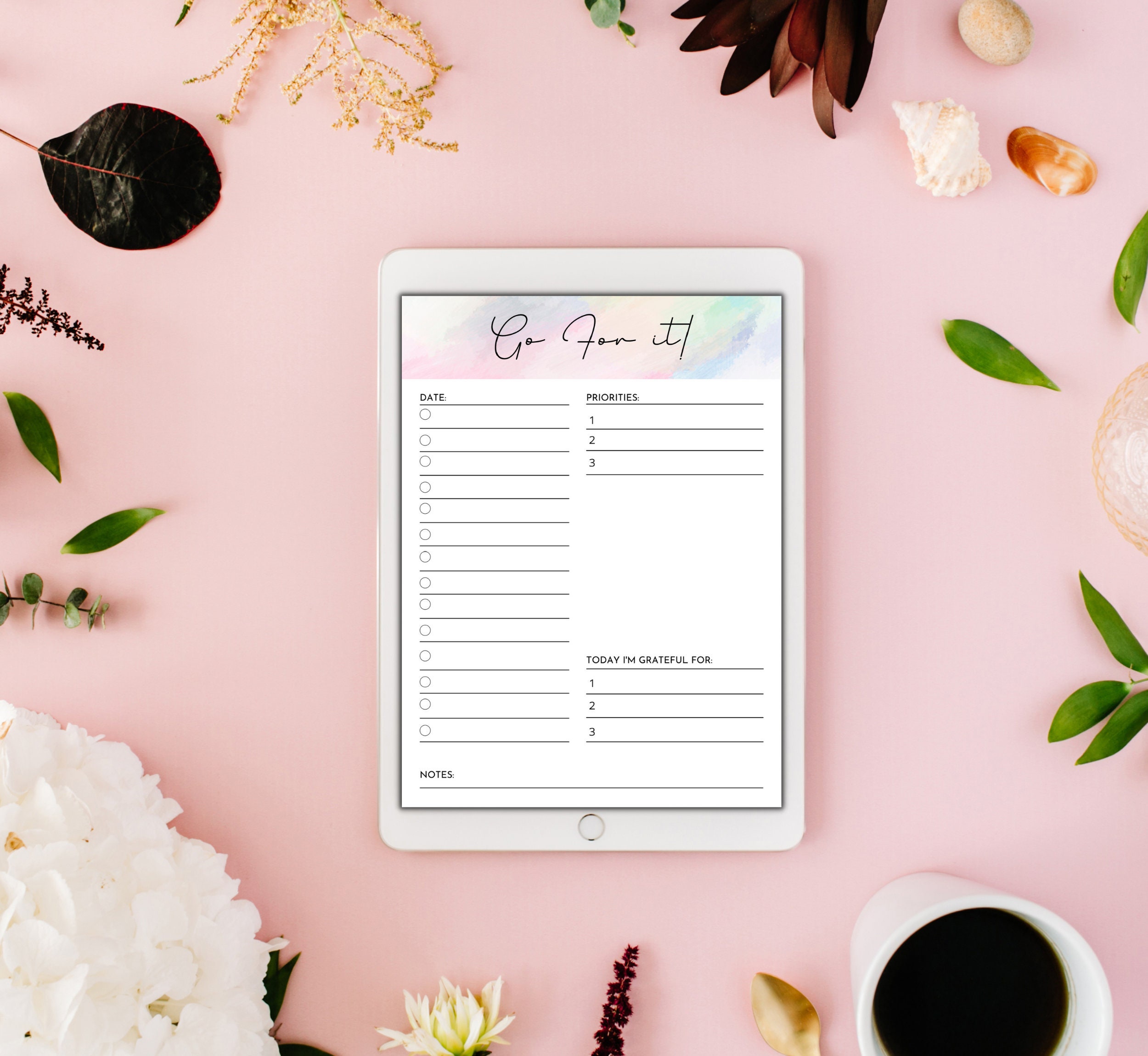 Daily Editable Planner, Printable Task Schedule, Productivity Planner ...
