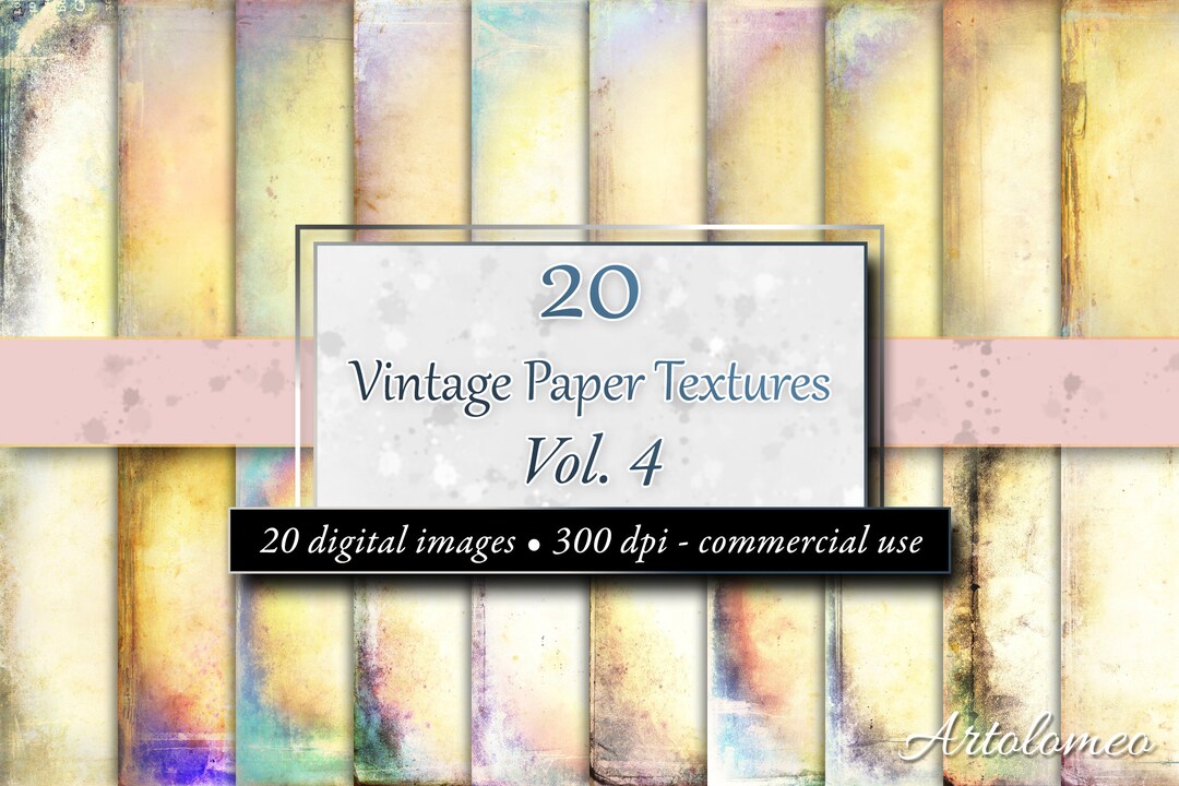 Vol 4 20 Old Paper Textures Digital Paper Pack With Vintage - Etsy