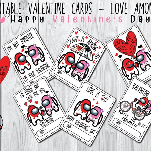 Among Us Valentine Card - Etsy