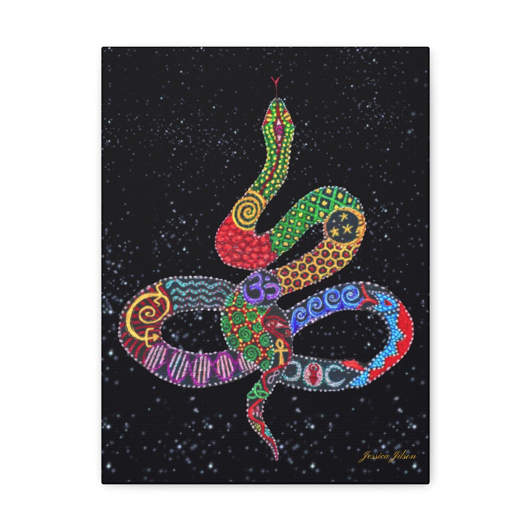 Cosmic Serpent, Kundalini Snake, Mantic Art, Canvas Gallery Wraps - Etsy