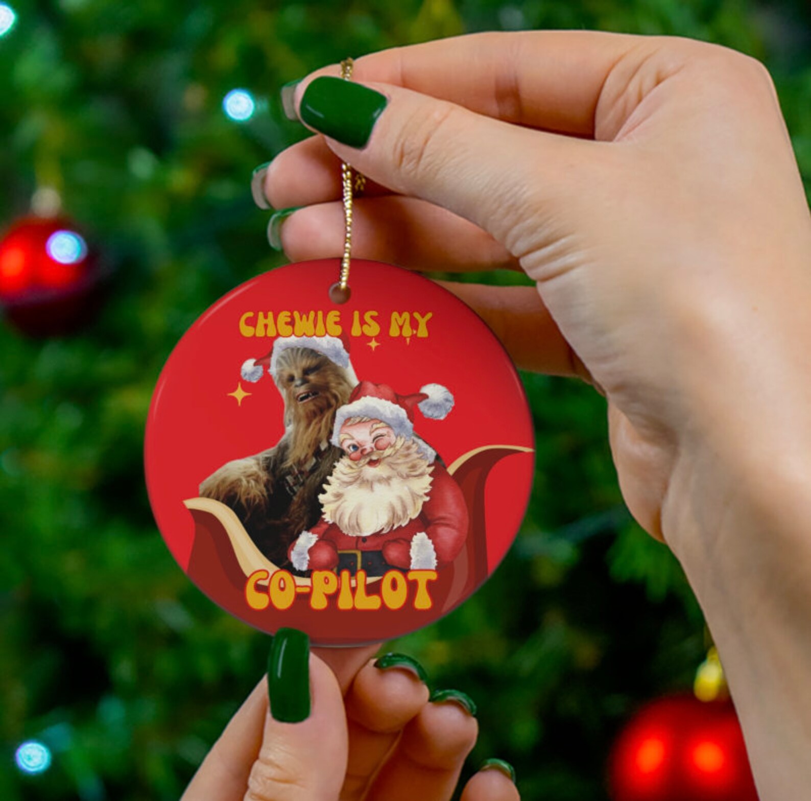 Funny Christmas Ornament, Christmas Gift Co-worker, Chewie is My ...