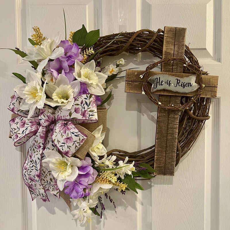 Religious Easter Wreath - Etsy