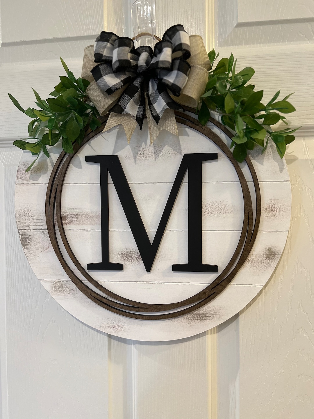 Personalized Door Hanger, Farmhouse Sign, Rustic Decor - Etsy