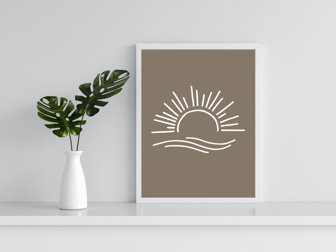 Neutral Sun Wall Art / Print - Etsy