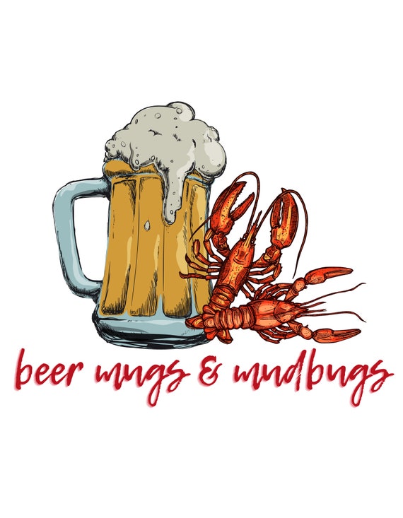 Beer Mugs & Mudbugs PNG | Etsy