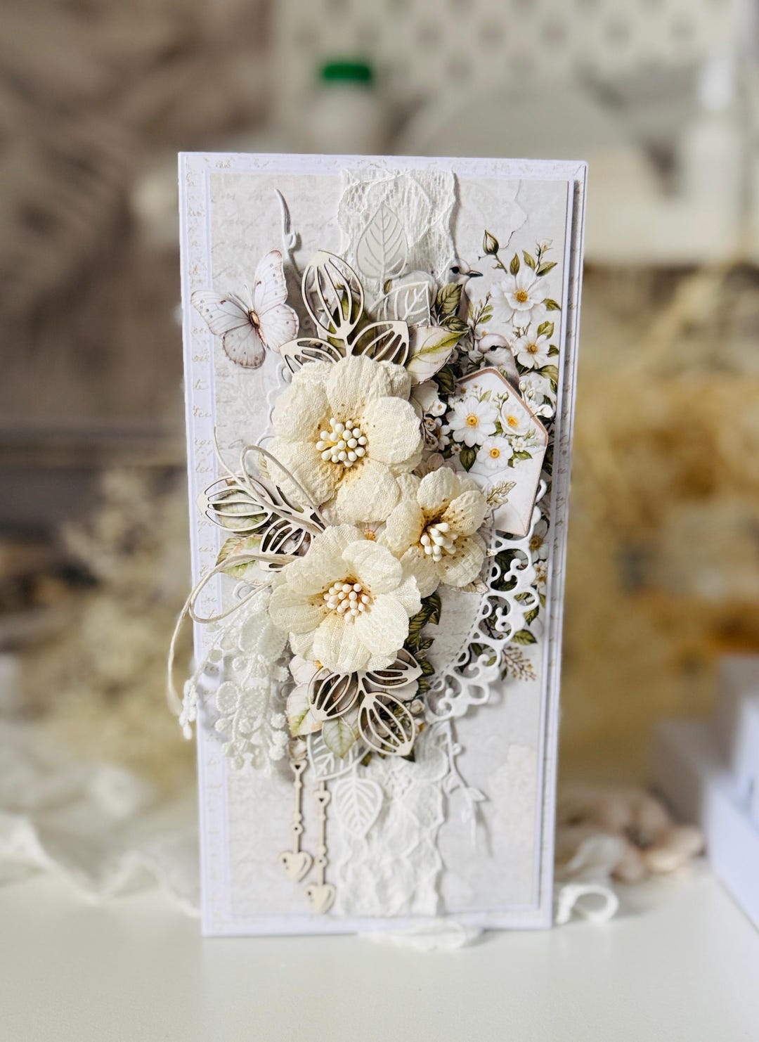 Handmade Floral Wedding Card | Luxury Bride and Groom Gift - Etsy.de