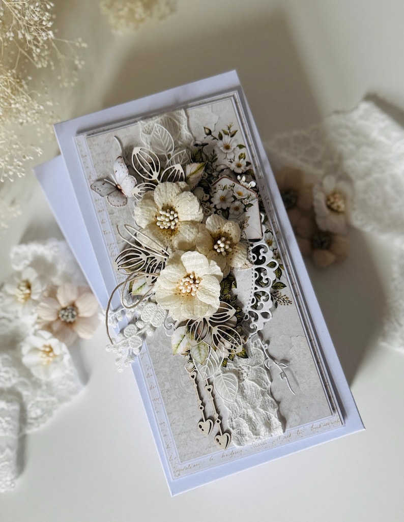 Handmade Floral Wedding Card | Luxury Bride and Groom Gift - Etsy.de