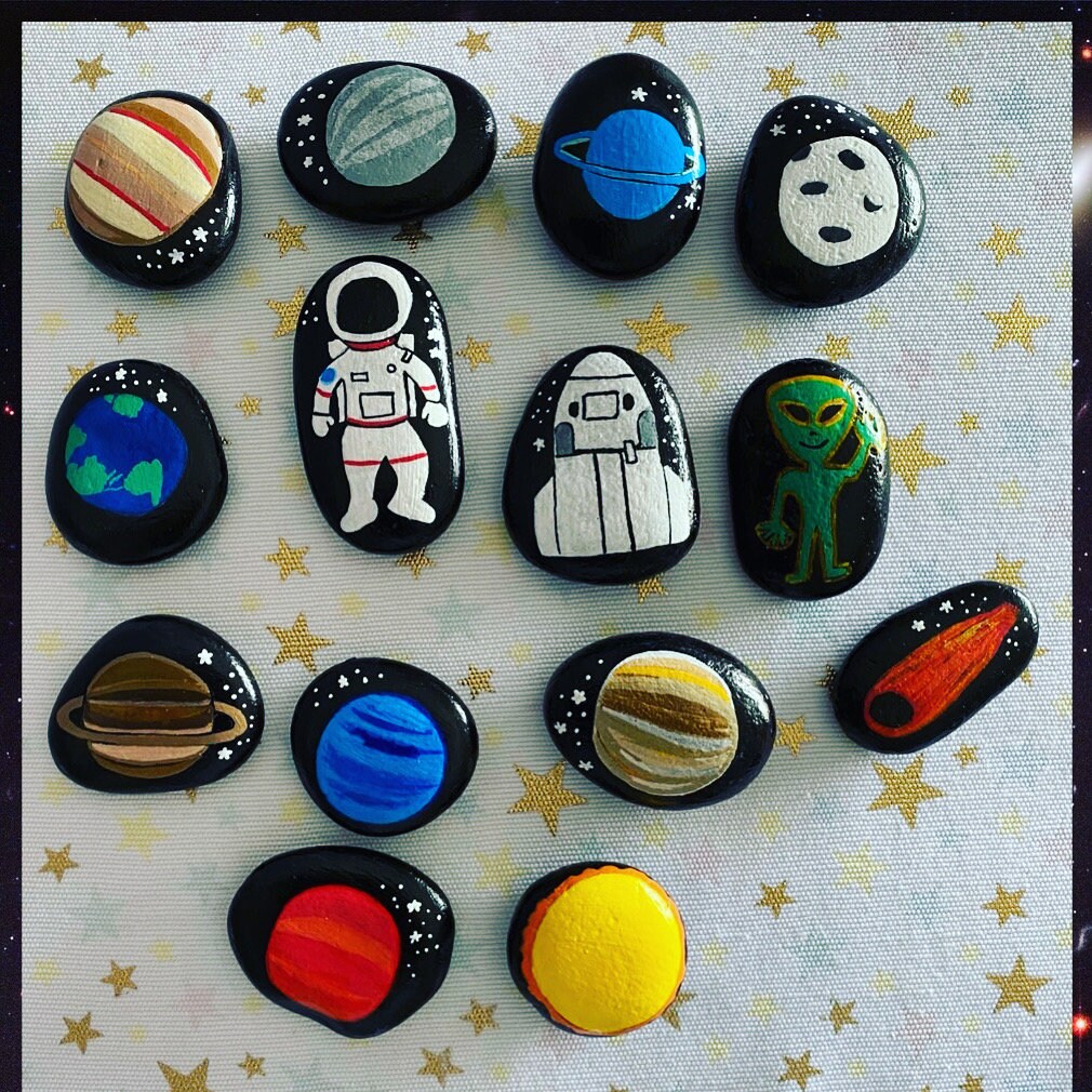 Made to order space themed story stones | Etsy