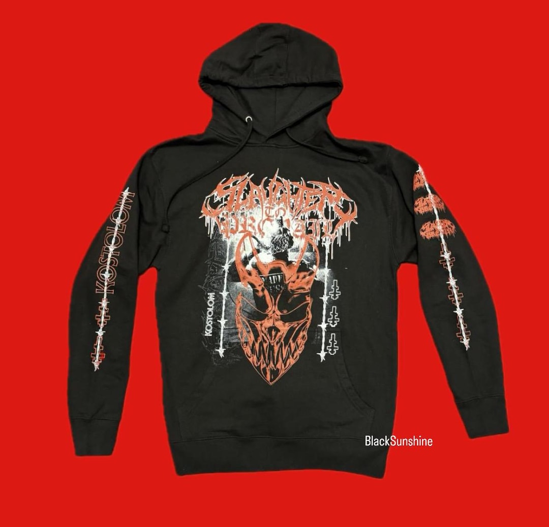 Slaughter to Prevail Kostolom Singing Demon Deathcore Metal Band Hoodie ...