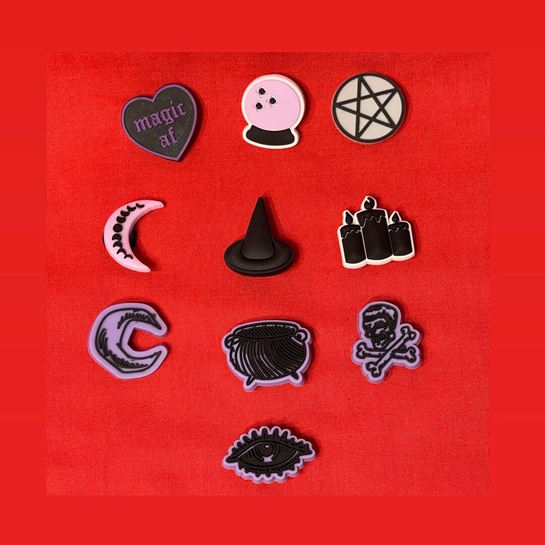 Witch Magic Pentagram Spooky Halloween Goth Occult Croc Shoe Charm ...