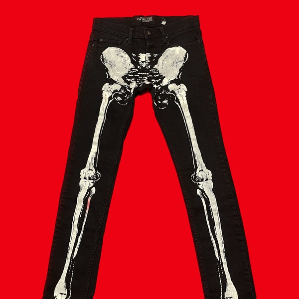 Skeleton Jeans - Etsy