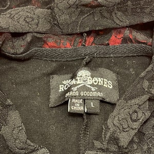 Royal Bones by Tripp NYC Skull Fishnet Mesh Lace Hoodie L - Etsy