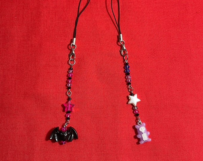 Bat Star Spooky Emo Goth Phone Charm Accessories ( Choose One ) - Etsy