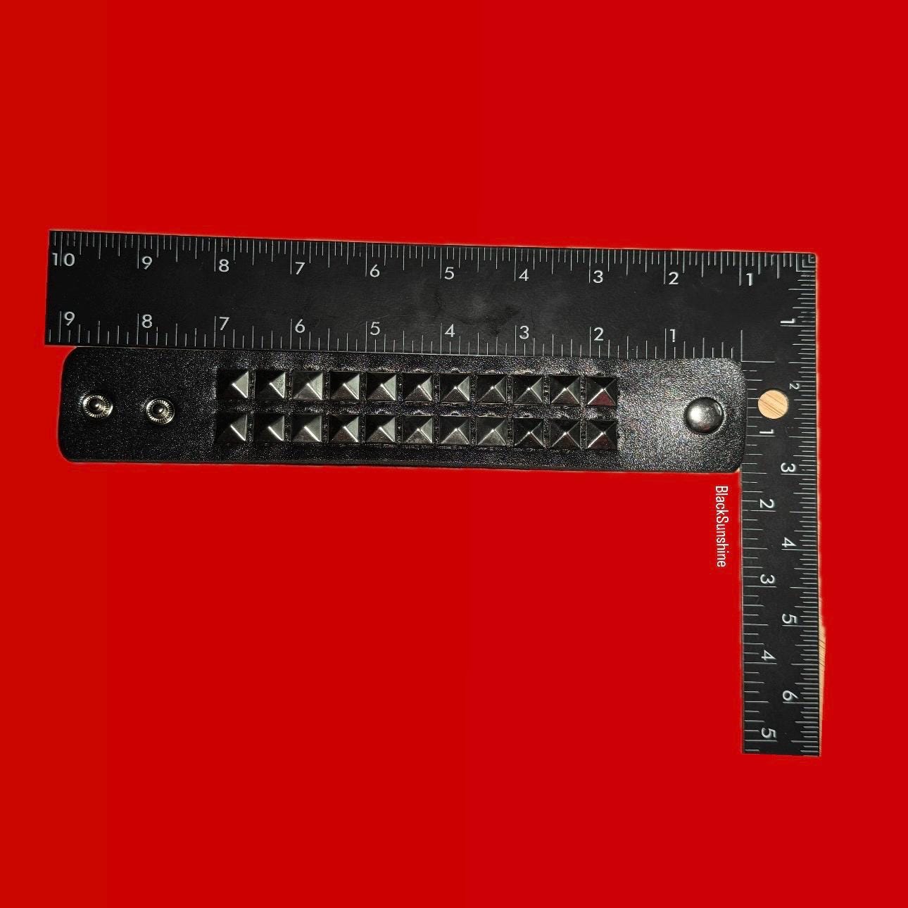2 Row Wide Pyramid Spike Emo Goth Snap Button Bracelet - Etsy