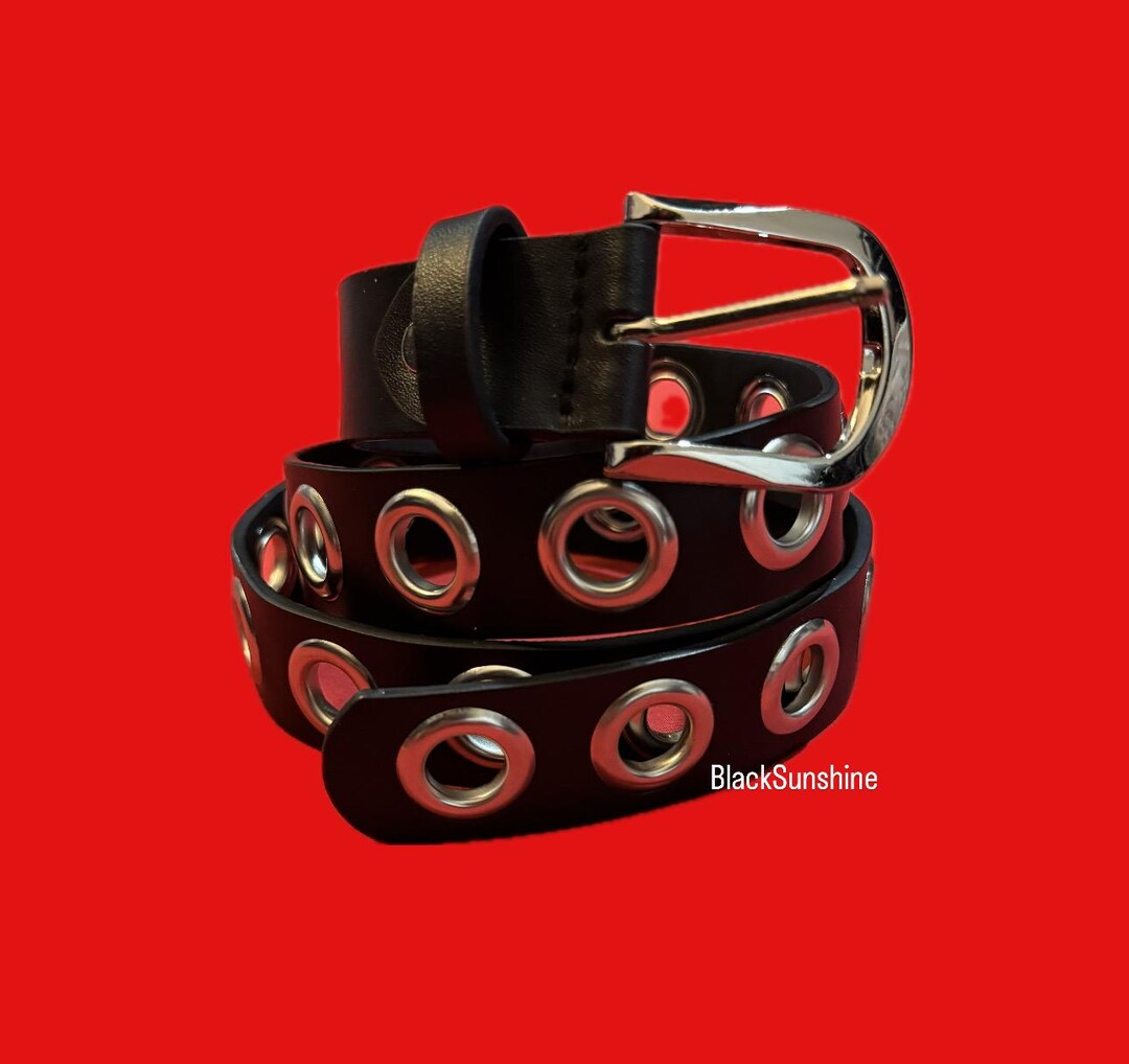 Large Grommet Eyelet Alt Goth Emo Belt - Etsy