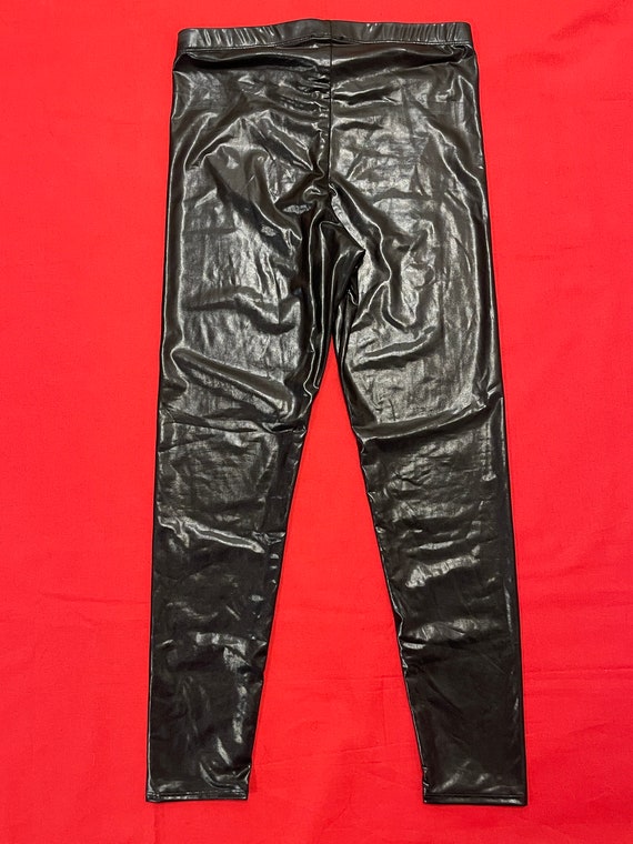 Midnight Hours Faux Leather Wet Look PVC Pants Goth L… - Gem